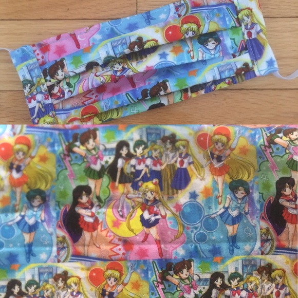 Hand Crafted | Accessories | New Sailor Moon Print Cotton Face Mask ...